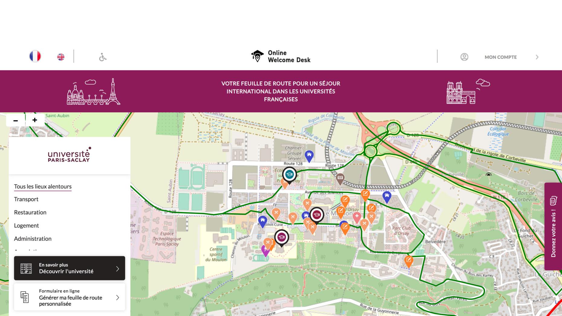 Online Welcome Desk | Université Paris-Saclay