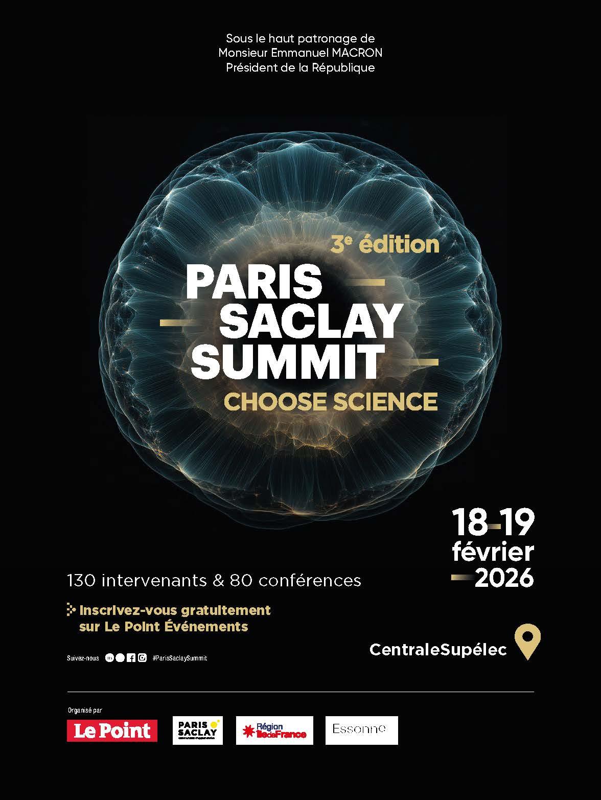 Paris-Saclay Summit 2026 – Choose Science | Université Paris-Saclay