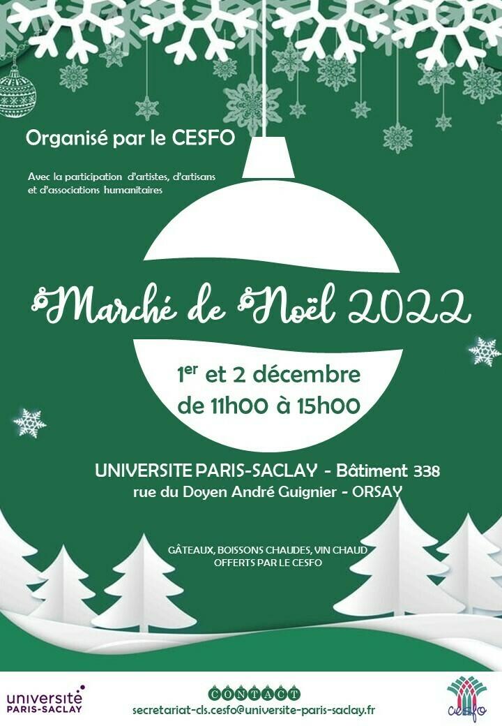 Marché de Noël du CESFO 2022 | Université Paris-Saclay