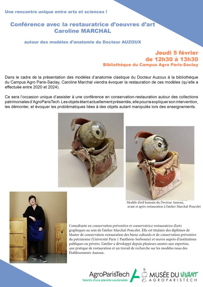 Conférence avec la restauratrice d’œuvres d'art Caroline Marchal autour ...